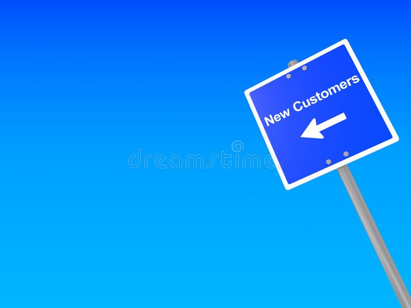 New customers sign stock image. Image of sales, symbol - 26147157