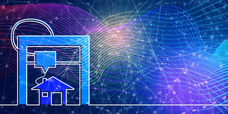 New 3d House Printing Technology. Thin Lines Stock Illustration ...