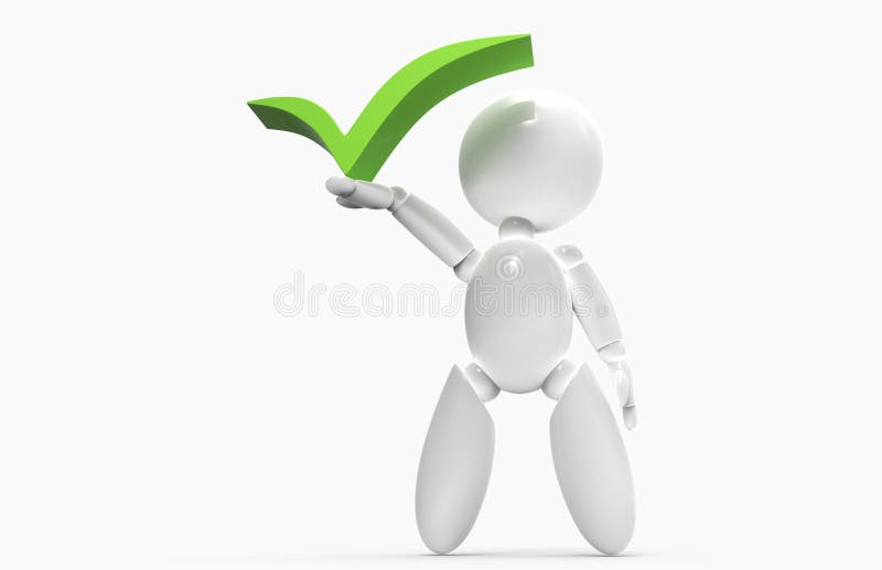 3d Man Holding Check Mark Stock Illustrations – 156 3d Man Holding ...