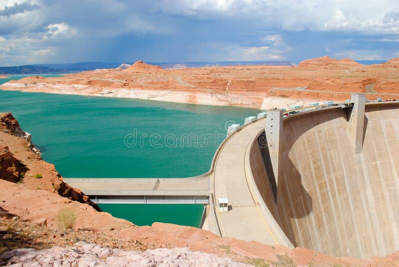 New dam stock image. Image of blue, view, containment - 45752997