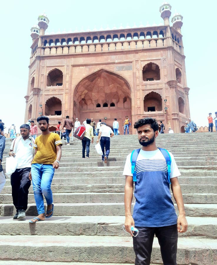 New Delhi Jama Masjid India Editorial Image - Image of masjid, delhi ...