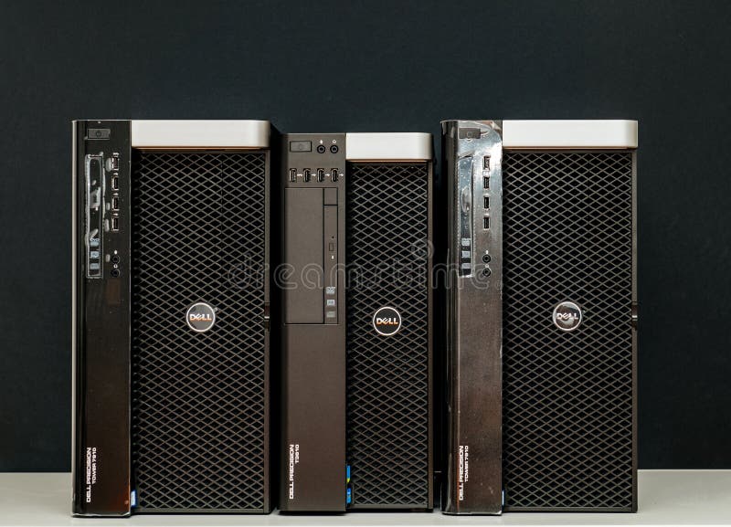 New Dell Precision Computer Workstation on Table Editorial Stock Photo ...