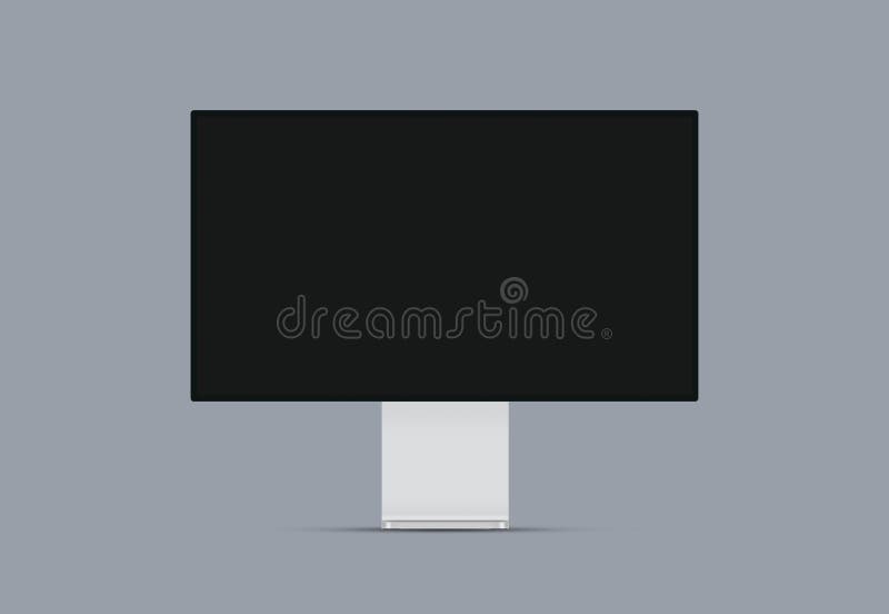 New Desktop Computer Pro Display with Keyboard and Mouse on Background ...