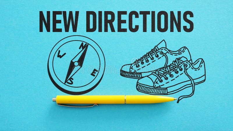 New Directions are Shown Using the Text Stock Photo - Image of choice ...