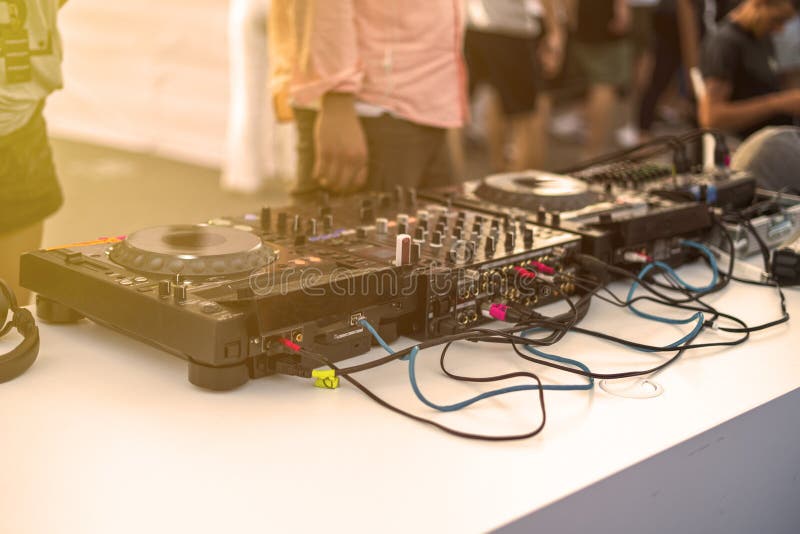 New Dj Place Setup Outdoor on Summer Party Stock Photo - Image of ...