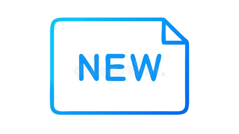 New Document Icon, Creating Fresh Content and Information, Vector ...