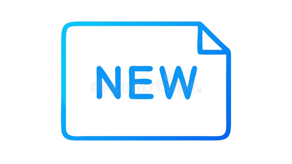 New Document Icon, Creating Fresh Content and Information, Vector ...