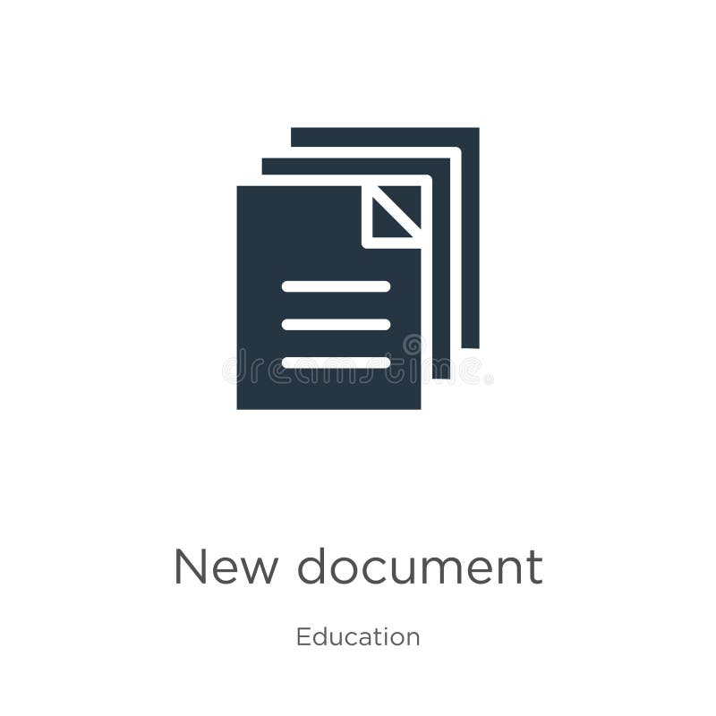 New Document Icon Vector. Trendy Flat New Document Icon from Education ...