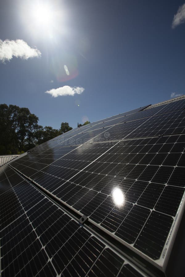 New domestic solar panels stock photo. Image of home - 272777462