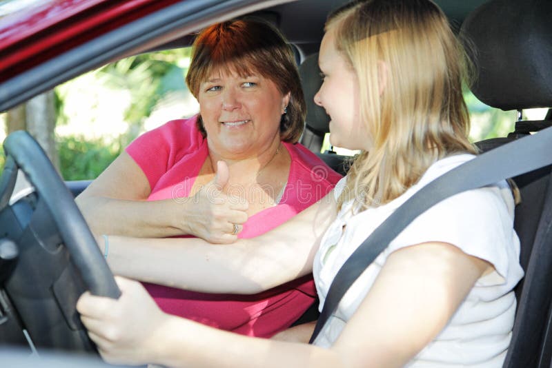 New Driver stock image. Image of passing, female, mature - 17717071