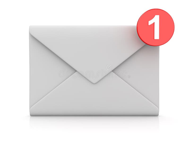 New E-mail in the Inbox stock illustration. Illustration of symbol ...