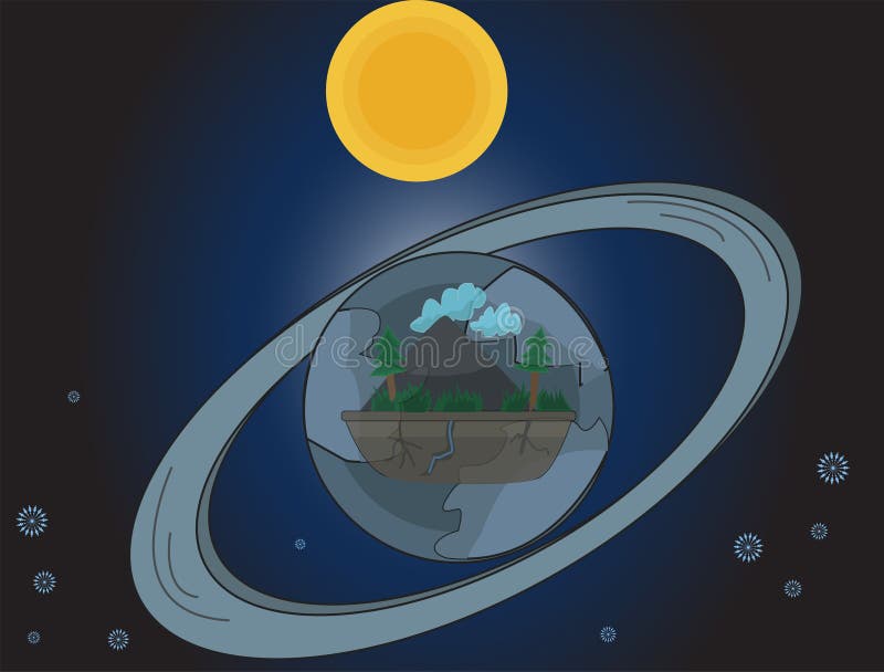 New earth stock vector. Illustration of doodle, abstract - 126789001