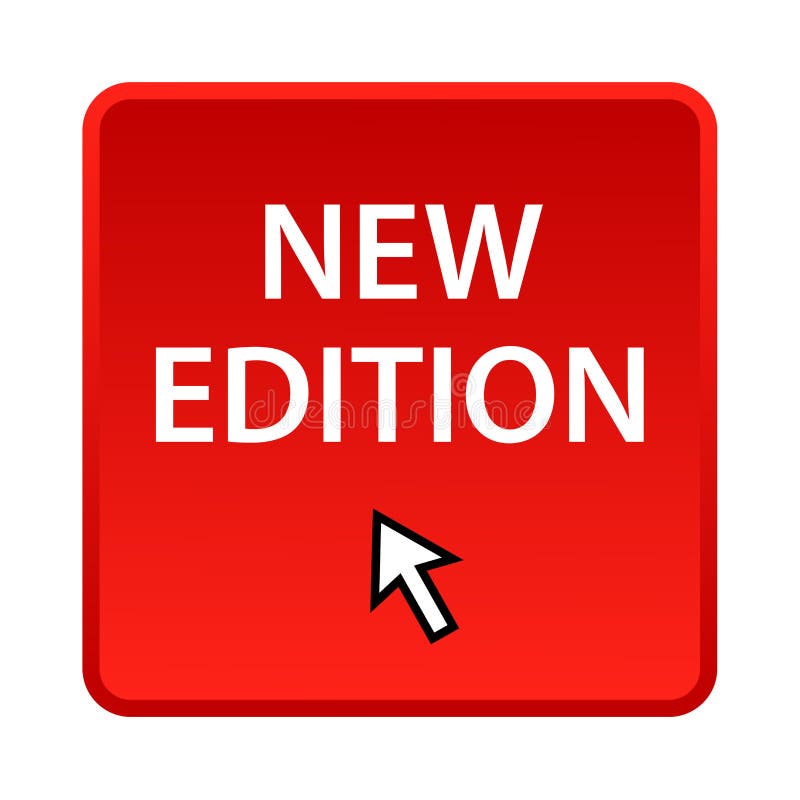 New edition button stock vector. Illustration of advertise - 194018922