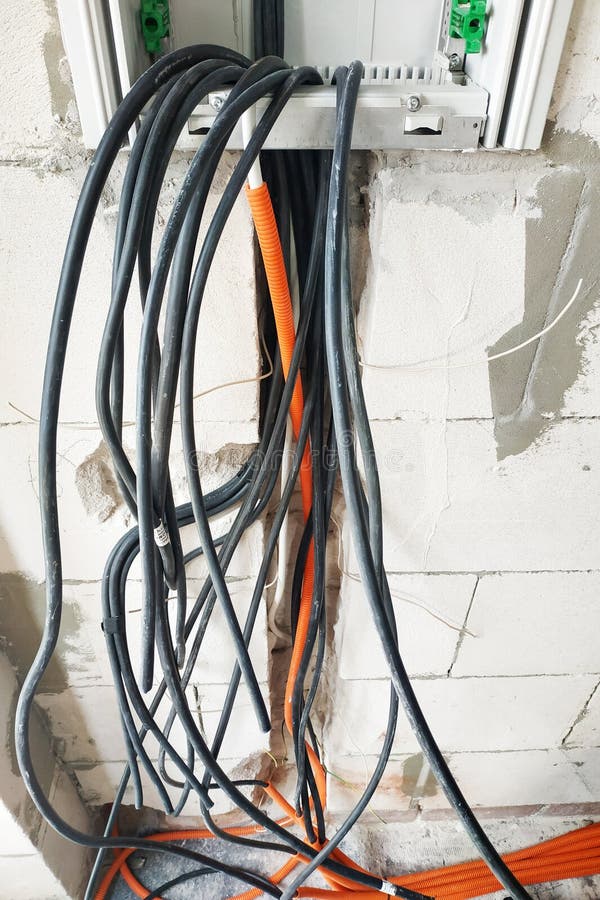 A New Electric Shield is Installed on the Wall of the Newly Built House ...