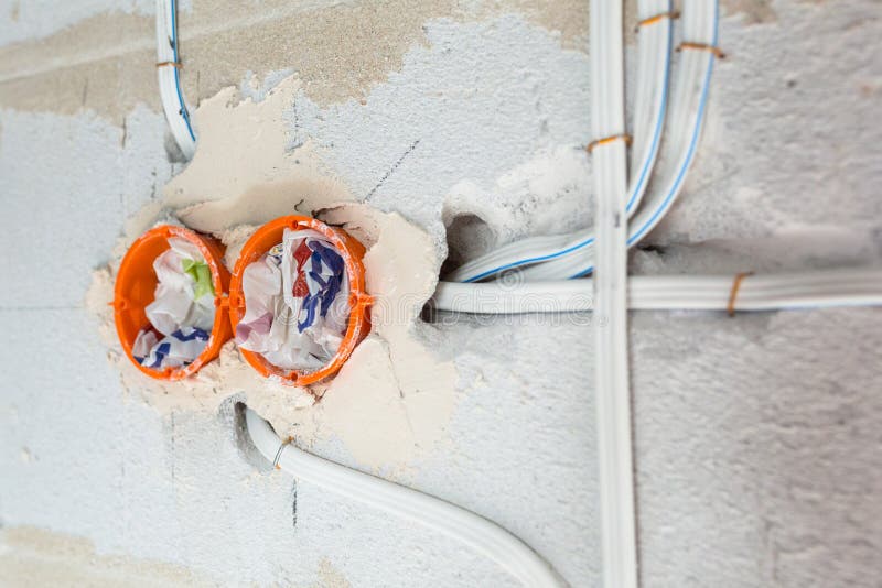 UK Electrical installation stock photo. Image of improvement - 87691402