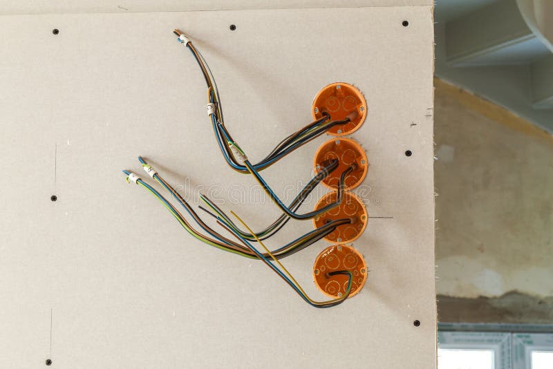 New Electrical Installation, Socket Plastic Boxes and Electrical Stock ...