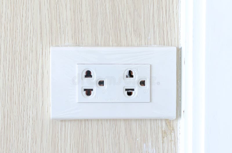 Power Socket at the Corner of a Wall,electric Ethernet and Antenna ...