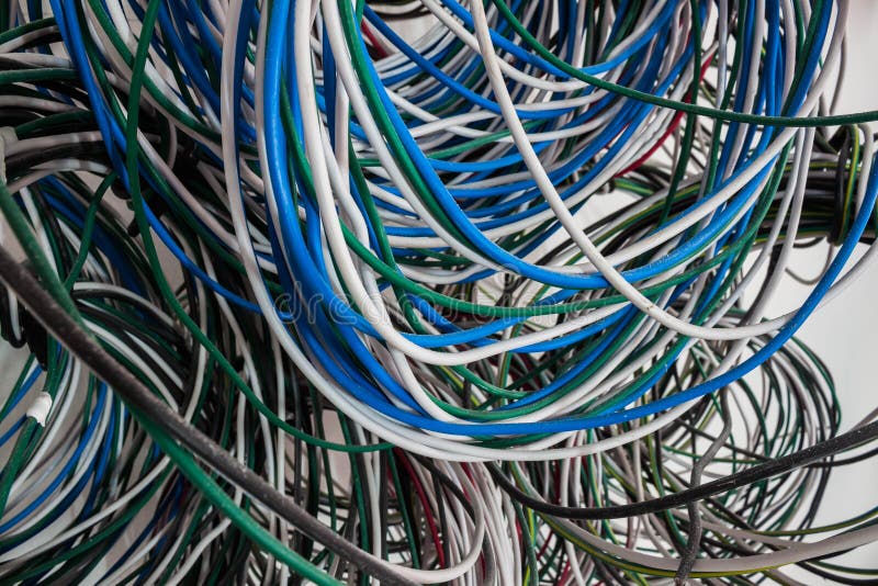 New Electrical Wiring Background. Stock Photo - Image of ceiling ...