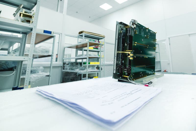 A New Electronic Module is on the Assembly Table. Stock Photo - Image ...