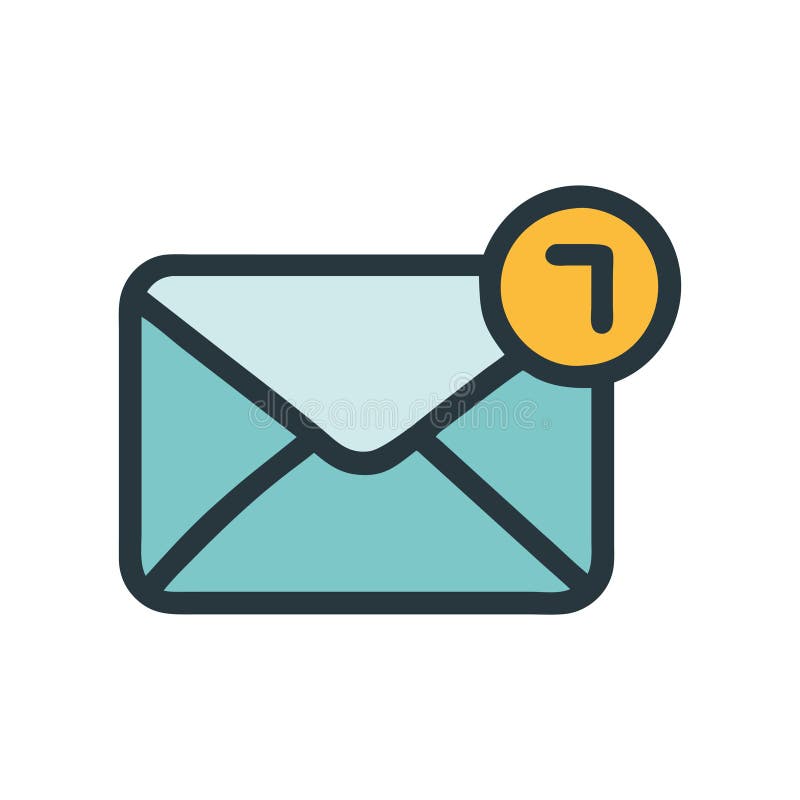 New Email Icon for Notifications Stock Illustration - Illustration of ...
