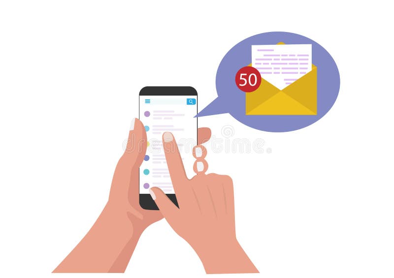 New Email Message Concept, Incoming Messages, SMS Mobile Phone Mail ... New Email Message Concept, Incoming Messages, SMS Mobile Phone Mail ...