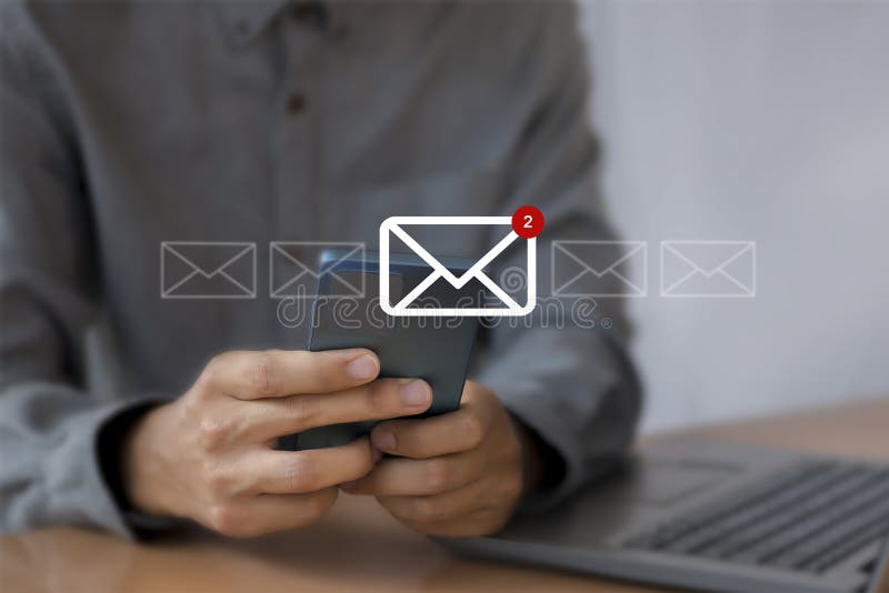 New Email Message Notification Icon, Business Communication Technology ...