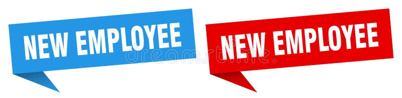 New Employee Banner. New Employee Speech Bubble Label Set Stock Vector ...