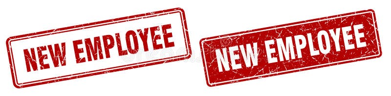 New Employee Stamp Set. New Employee Square Grunge Sign Stock Vector ...
