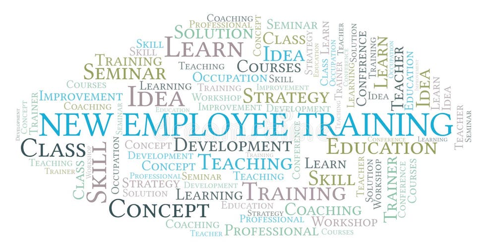 New Employee Training Word Cloud. Stock Illustration - Illustration of ...