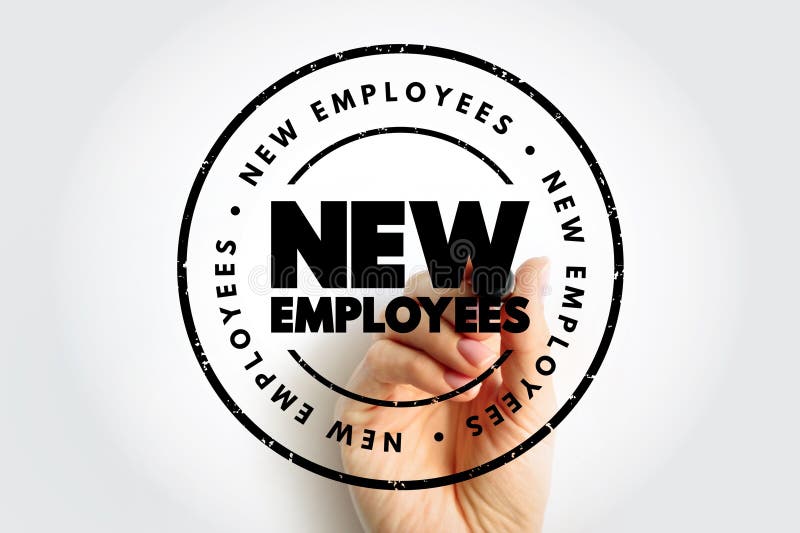 New Employees Text Stamp, Concept Background Stock Image - Image of ...