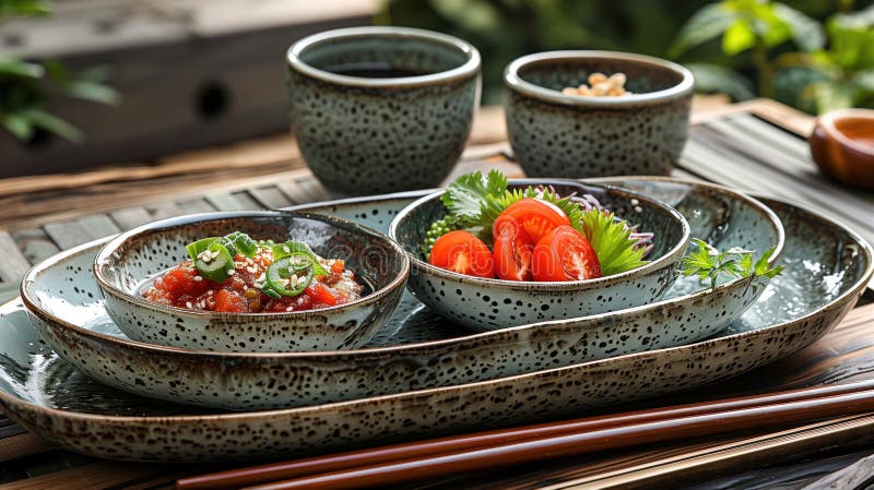 New empty asian tableware stock illustration. Illustration of ware ...