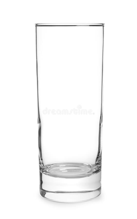 New Empty Clear Glass Isolated on White Stock Image - Image of alcohol ...