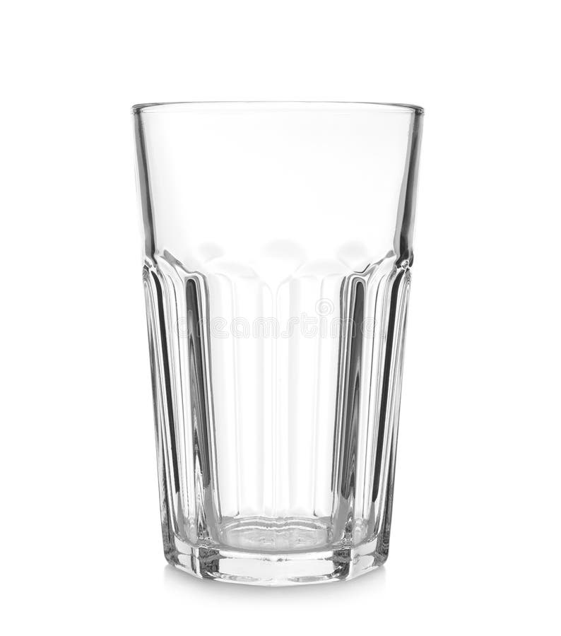 New Empty Clear Glass Isolated on White Stock Photo - Image of clear ...