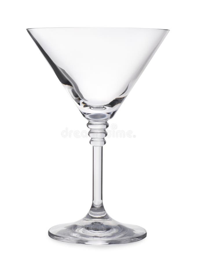 New Empty Martini Glass Isolated on White Stock Image - Image of clear ...
