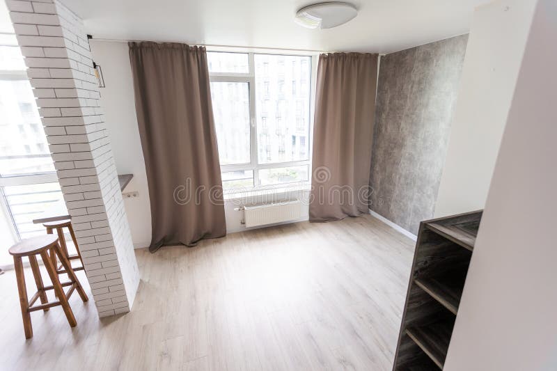 New Empty Small Room in Renovated Home Stock Photo - Image of home ...