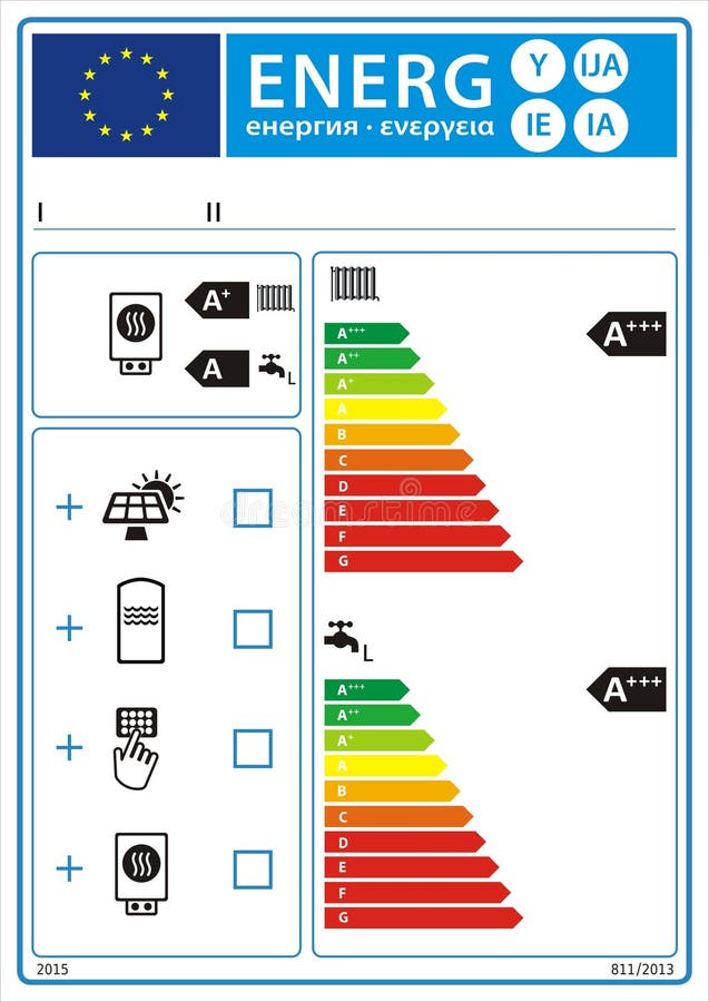 New Energy Rating Graph Label Stock Vector - Illustration of class ...
