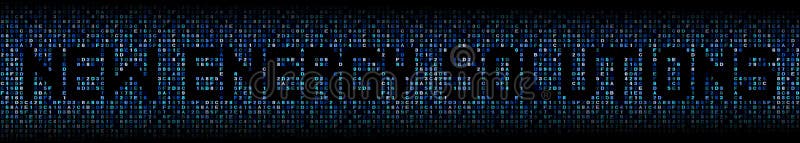 New Energy Solutions Text on Abstract Hex Background Illustration Stock ...