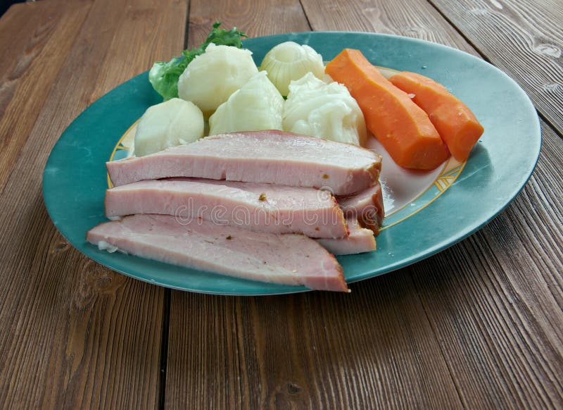 Boiled Dinner Basis Traditional New England Meal Stock Photos - Free ...