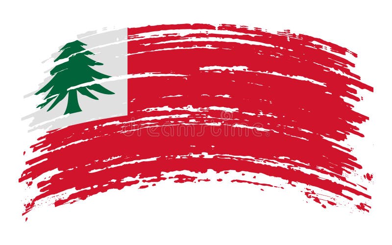 New England Flag in Grunge Brush Stroke, Vector Stock Vector ...