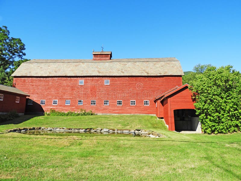 New England Iconic Historic Large Red Barn with Cupola in Vermont USA ...