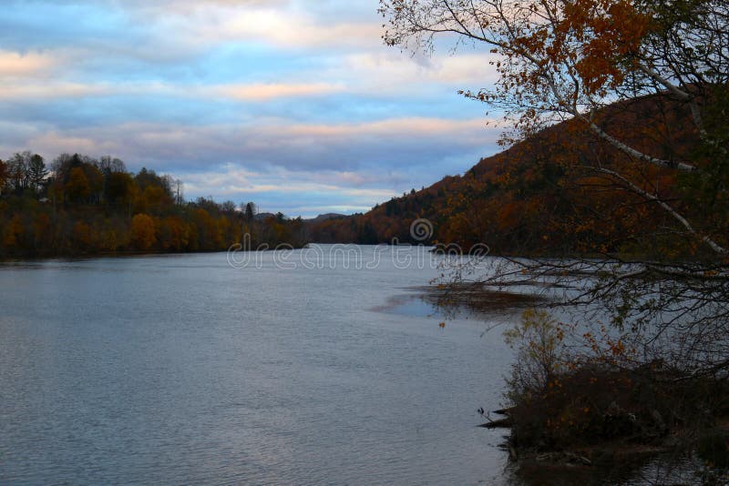New England River in Fall stock photo. Image of leaves - 111370382