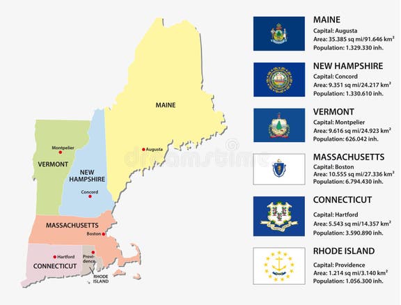 New England Map Stock Illustrations – 1,092 New England Map Stock ...