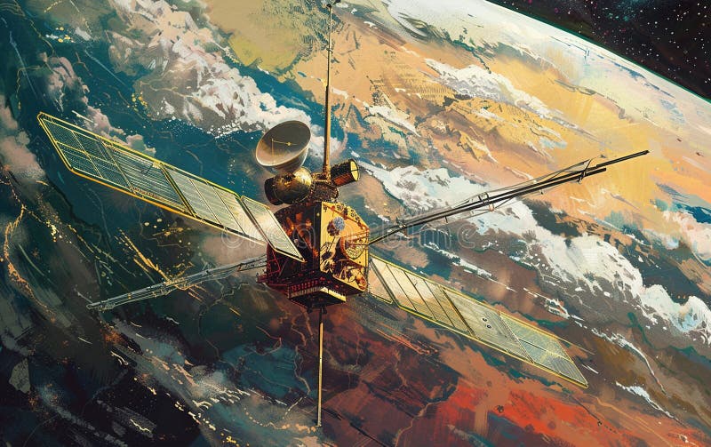 A New Era in Space-Based Communication -Generative Ai Stock Image ...