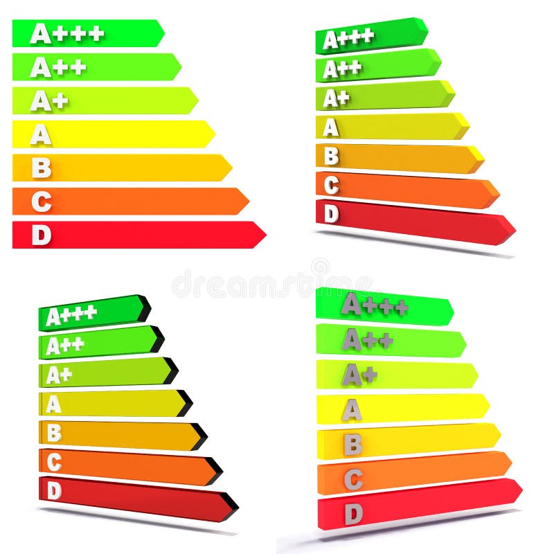 New EU-Regulation Energy Efficiency Class Bars Stock Illustration ...