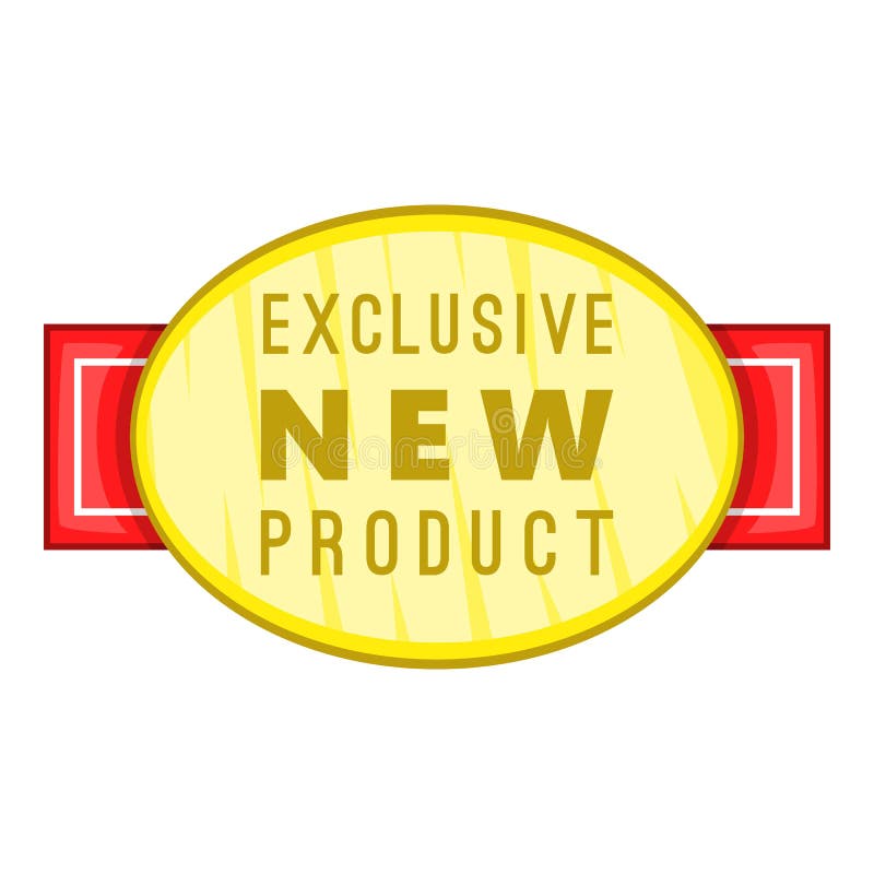 New Exclusive Product Label Icon, Cartoon Style Stock Vector ...