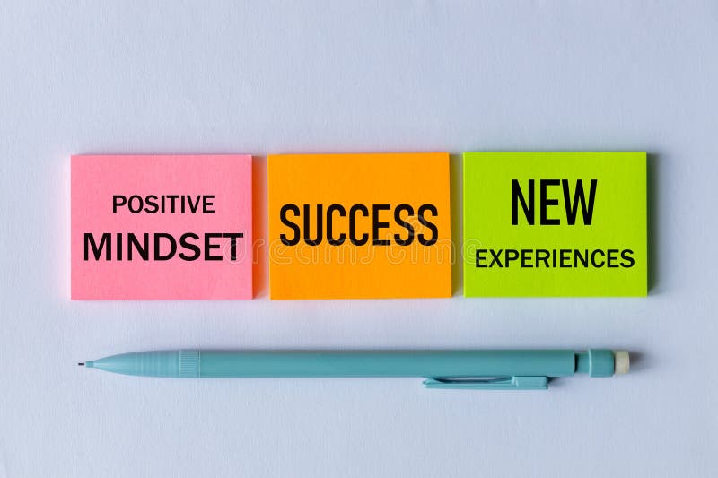 New Experiences, Positive Mindset, Success, Notes on Colorful Cards ...