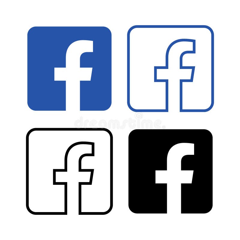 Facebook icon logo vector editorial photo. Illustration of logotype ...