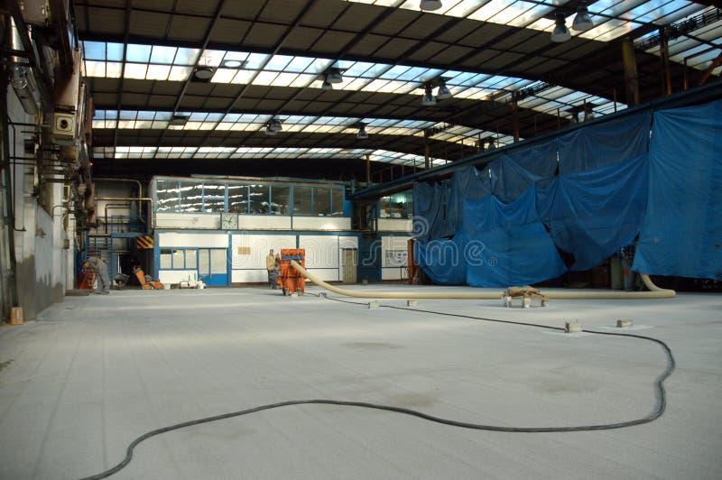 New factory hall stock photo. Image of cleaning, hard - 1834372