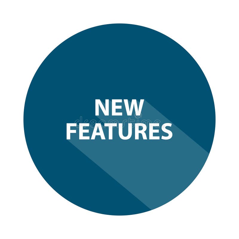 New Features Badge on White Stock Illustration - Illustration of progressive, edge: 303589323