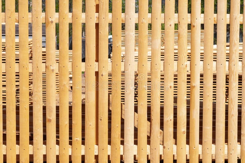 A New Fence of Untreated Planks Stock Photo - Image of cedar, carpentry ...